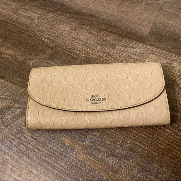 Coach | Bags | Coach Envelope Wallet In Signature Leather | Poshmark